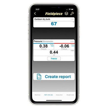 FIELDPIECE Wireless Manometer - Single Port & BlueTooth – HVACDIRECT ...
