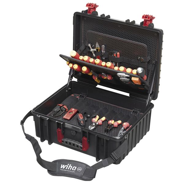 WIHA TOOL SET ELECTRICIAN COMPETENCE XL ASSORTED 81-PCS. INCL. CASE ...