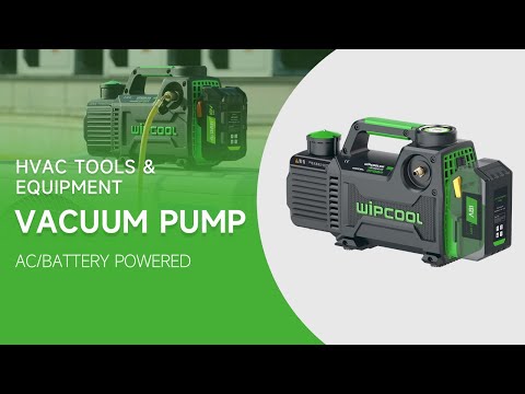 WIPCOOL Cordless Vacuum Pump Kit, 140 L/min 2-Stage, R32 Compliant ...